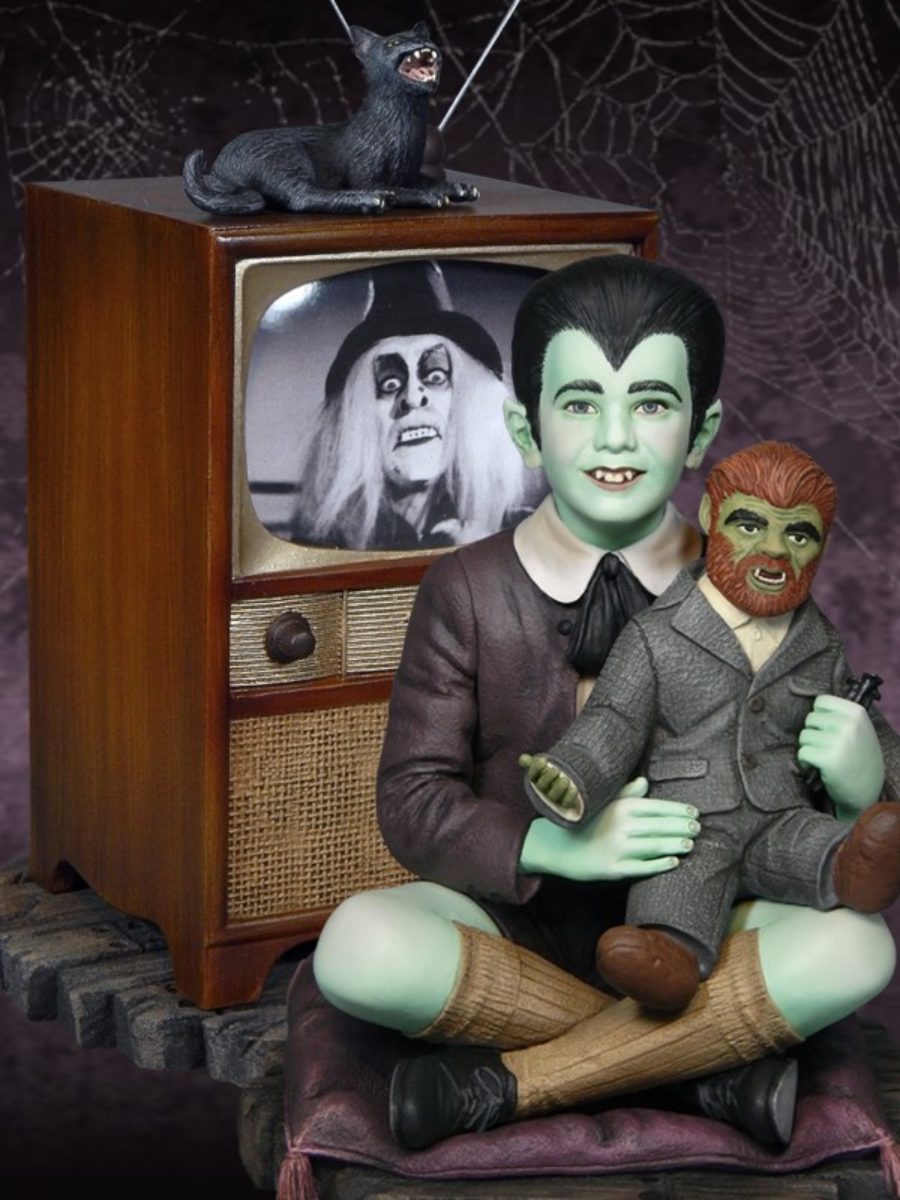 THE MUNSTERS: EDDIE & TELEVISION COLORED MAQUETTE STATUE BY TWEETERHEAD ...