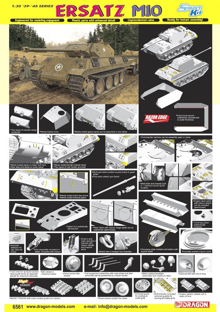 Dragon 6561 1/35 Ersatz M10 Smart Model Tank Kit · Fairway Hobbies