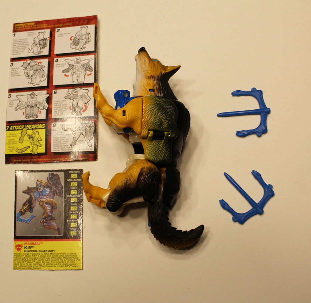 Transformers Vintage Beast Wars Deluxe K-9 - Complete with card back ...