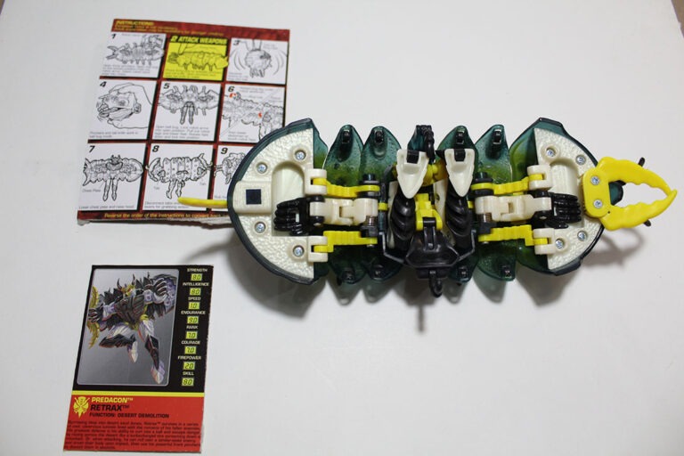 Vintage Transformers Beast Wars Retrax Predacon complete with card back ...